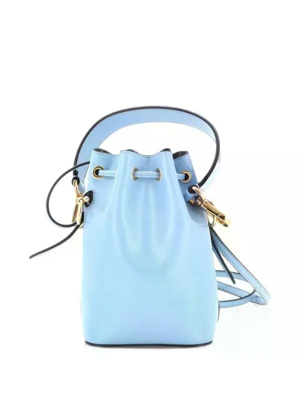 Fendi Logo Mon Tresor Leather Mini Bucket Bag