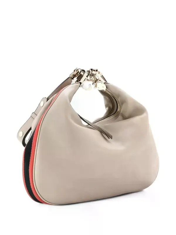 Gucci Attache Leather Large Shoulder Bag - Black