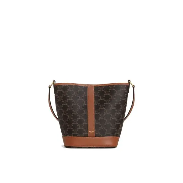 Celine Small Triomphe Bucket Bag - Tan
