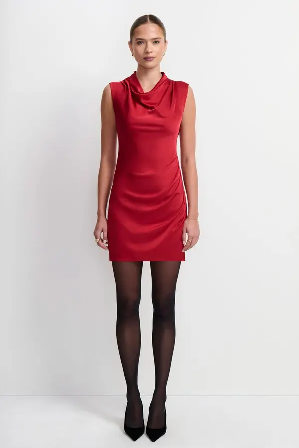 Amanda Uprichard Moraine Dress In Charmeuse - Rosette