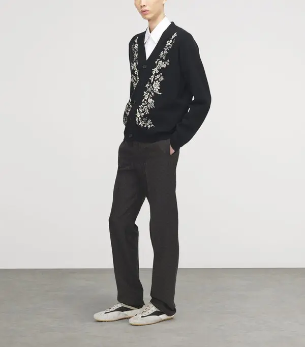 Alexander McQueen Wool Embroidered Cardigan