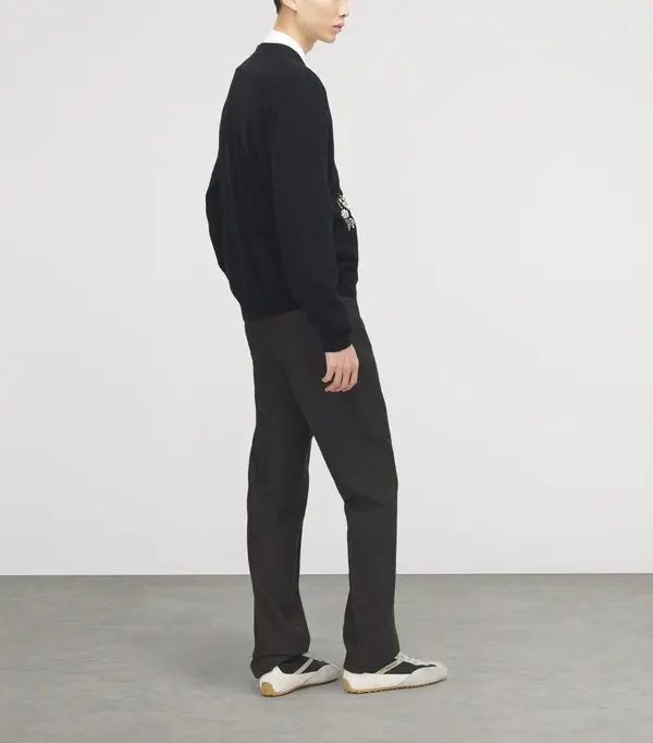 Alexander McQueen Wool Embroidered Cardigan