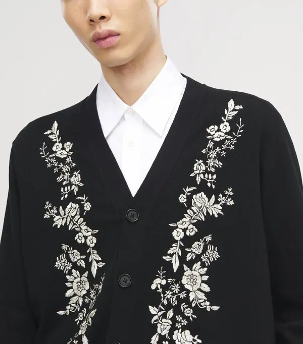 Alexander McQueen Wool Embroidered Cardigan