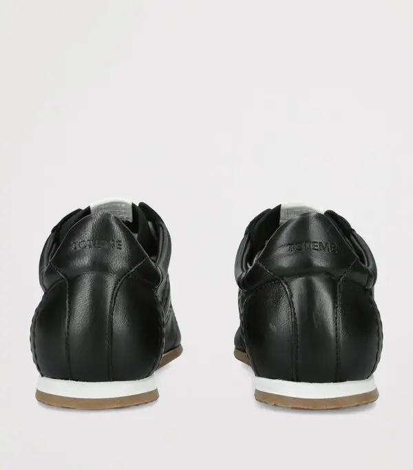 TOTEME Nappa Leather Flex Sneakers - Black