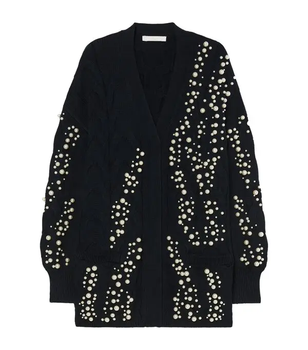 Marina Rinaldi Embellished Cardigan - Navy