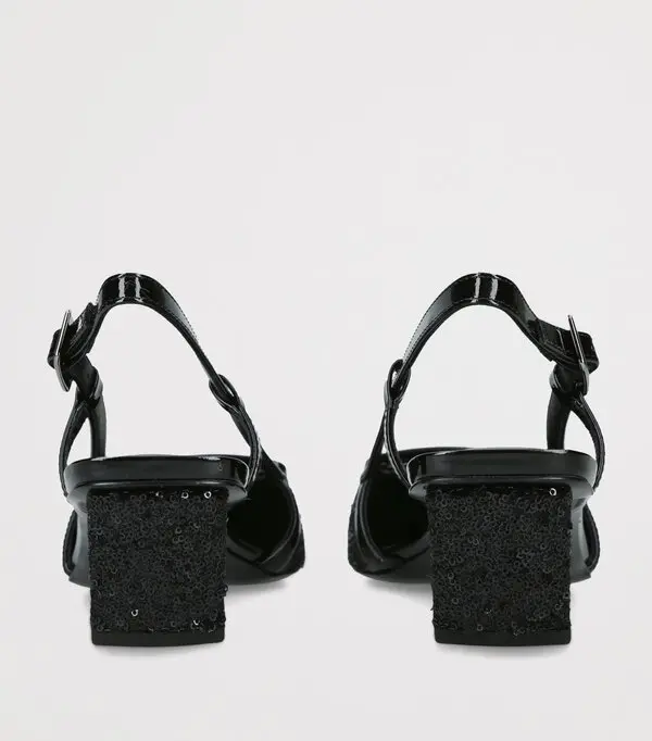 ROGER VIVIER Sequinned Belle Vivier Slingback Pumps 45