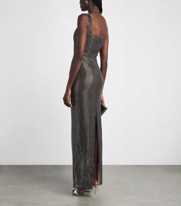 SELF-PORTRAIT Rhinestone-embellished Maxi Dress