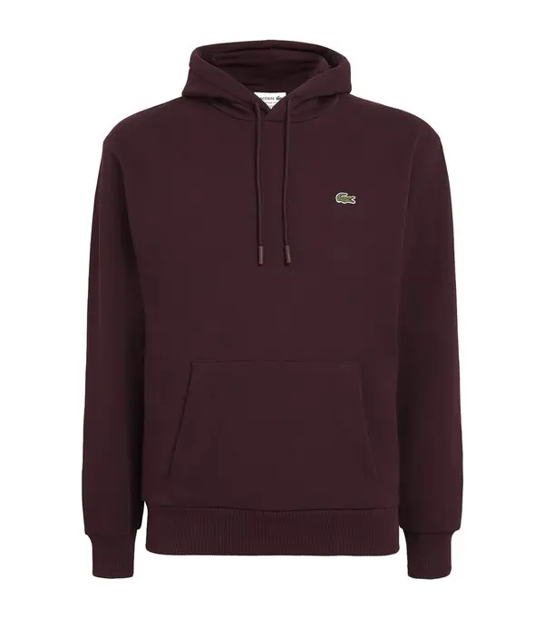 Lacoste Fleece Logo Hoodie - Red