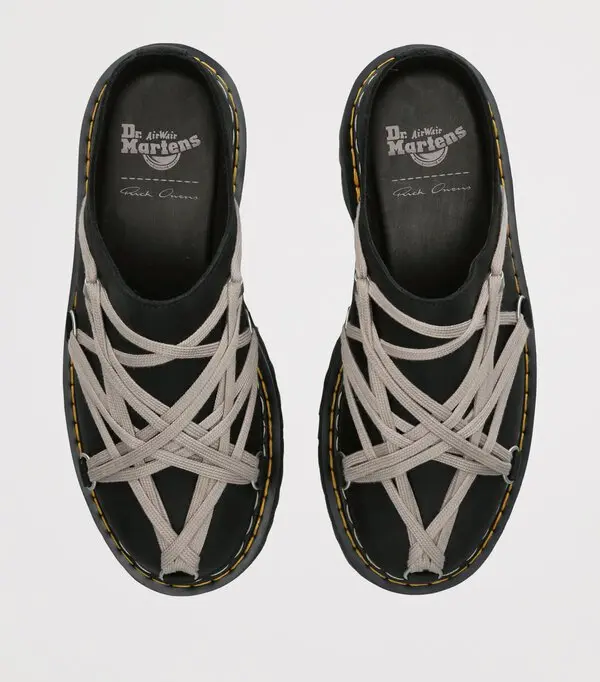 Rick Owens X Dr. Martens Megalace Quad Sole Mules