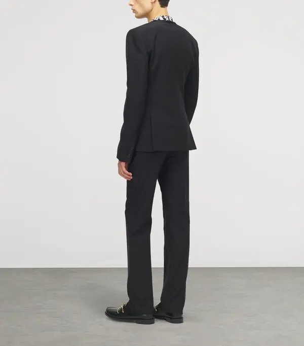 Alexander McQueen Wool-mohair Embroidered Blazer