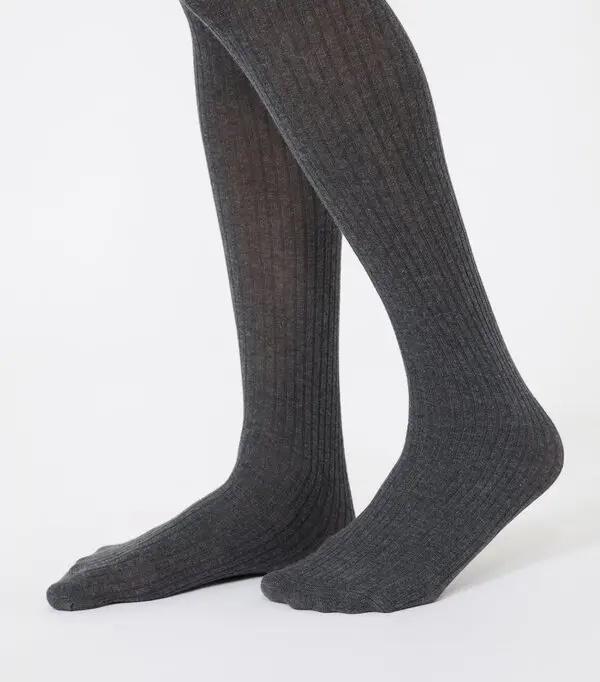 Max Mara Stretch-cotton Rib-knit Tights