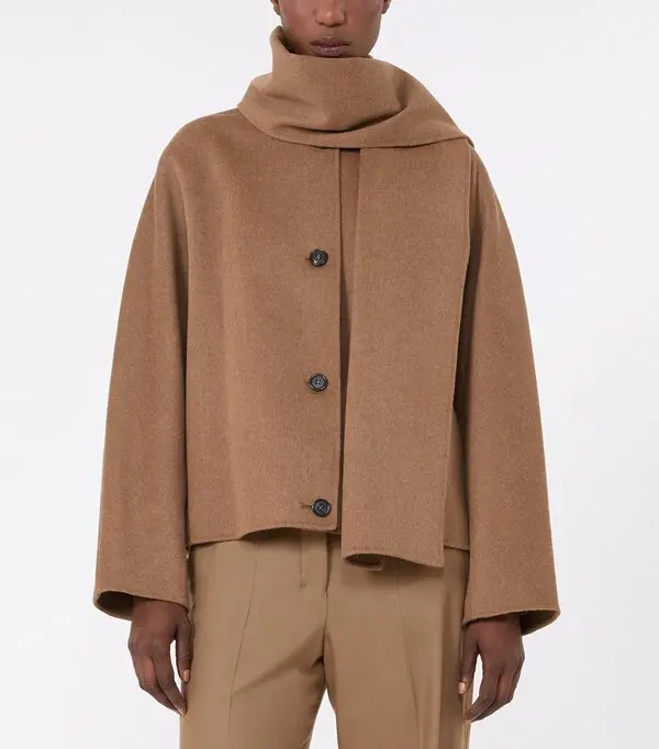 Max Mara Virgin Wool Scarf-neck Jacket