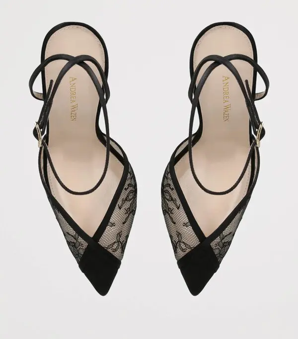 ANDREA WAZEN Lace Lenny Pumps 105