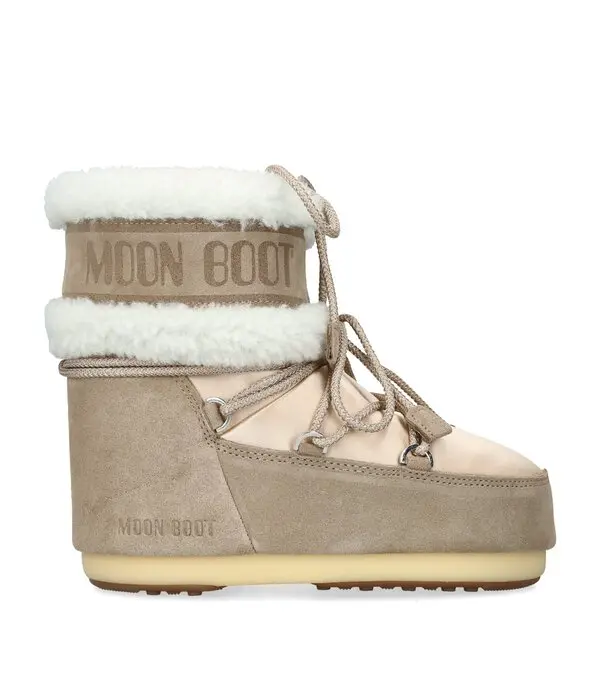 Moon Boot Shearling Pearly Plus Boots - Orange