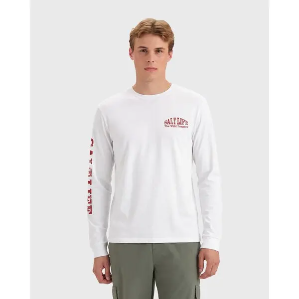 SALT LIFE Respect The Wild Long Sleeve Tee - White
