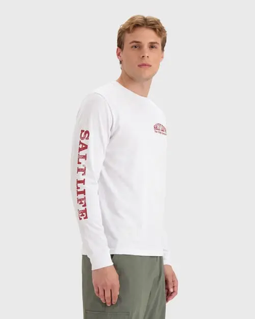 SALT LIFE Respect The Wild Long Sleeve Tee - White