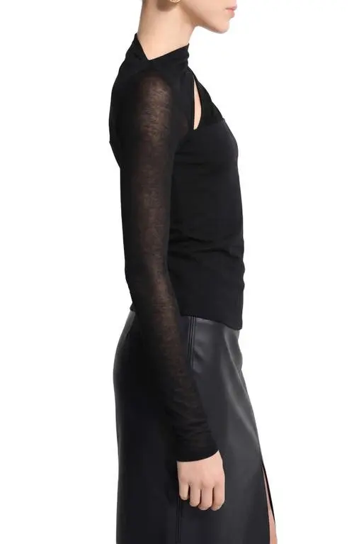 MARCELLA Zola Long Sleeve Cutout Top