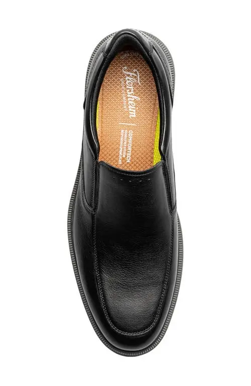 Florsheim Highrise Leather Moc Toe Slip On - Black