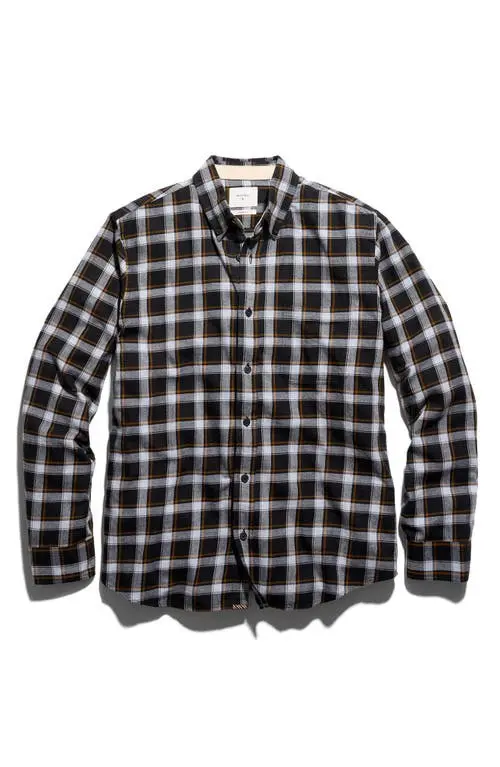 Billy Reid Tuscumbia Block Check Button Down Shirt - Black Multi