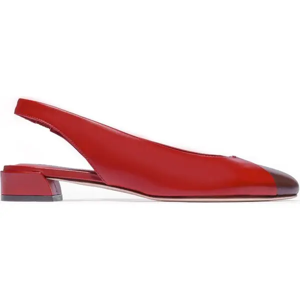 Bernardo Nia Slingback Flat - Dark Red