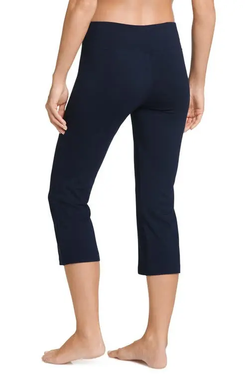 JOCKEY Cotton Stretch Slim Flare Capri - Thunder Blue