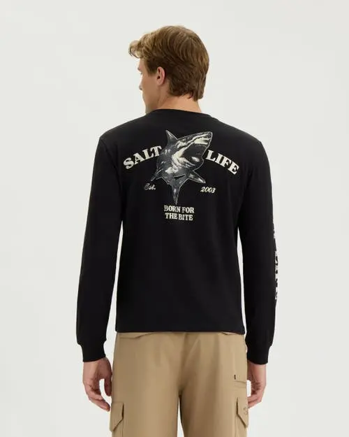 SALT LIFE Reel Danger Long Sleeve Tee - Black