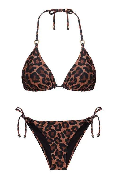 AYJE Albeon Triangle Top & Bikini Bottom - Leopard