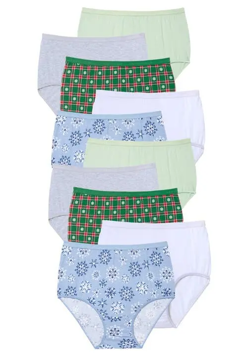 COMFORT CHOICE Full Coverage Cotton Brief Pack - Snowflake Pack