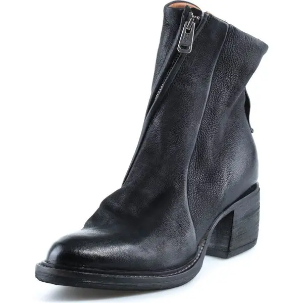 A.S.98 Lawsen Leather Bootie - Black