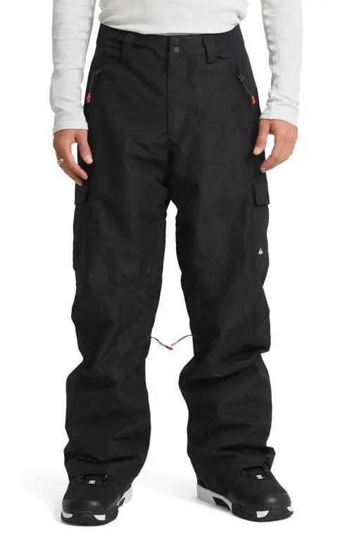 Quiksilver Porter 20k Waterproof Performance Cargo Snow Pants - Anthracite