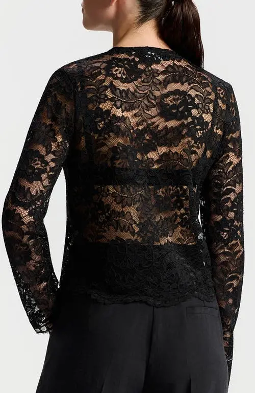 Ronen Chen Klil Lace Cropped Cardigan