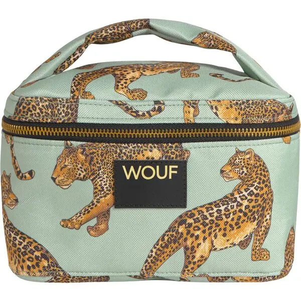 WOUF Leopard Vanity Bag - Emerald Leopard