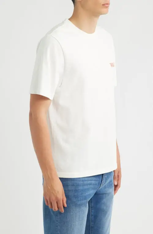 WAX LONDON Dean Grid Logo Embroidery T-shirt