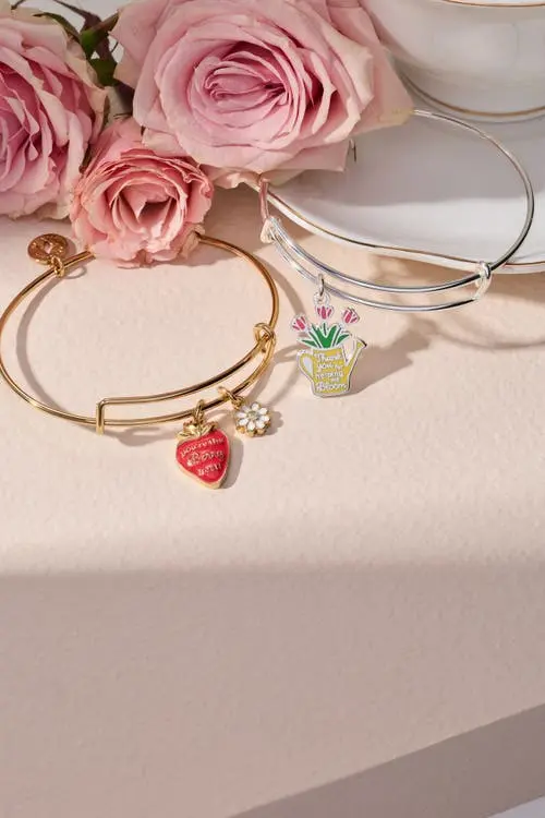 ALEX AND ANI Thank You For Helping Me Bloom' Charm Bangle