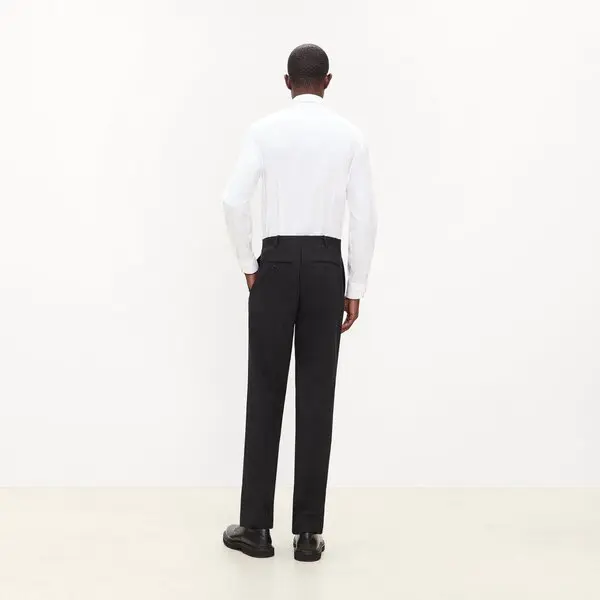 Theory Modern Trouser In Stretch Wool - Deep Black