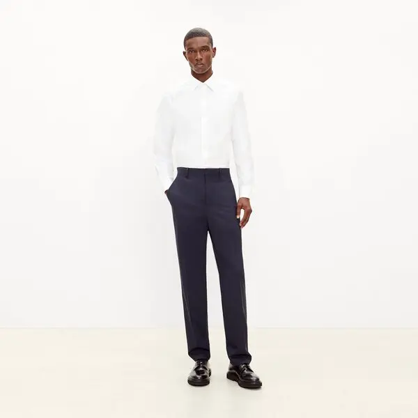Theory Modern Trouser In Stretch Wool - Navy