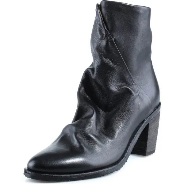 A.S.98 Robert Leather Bootie - Black