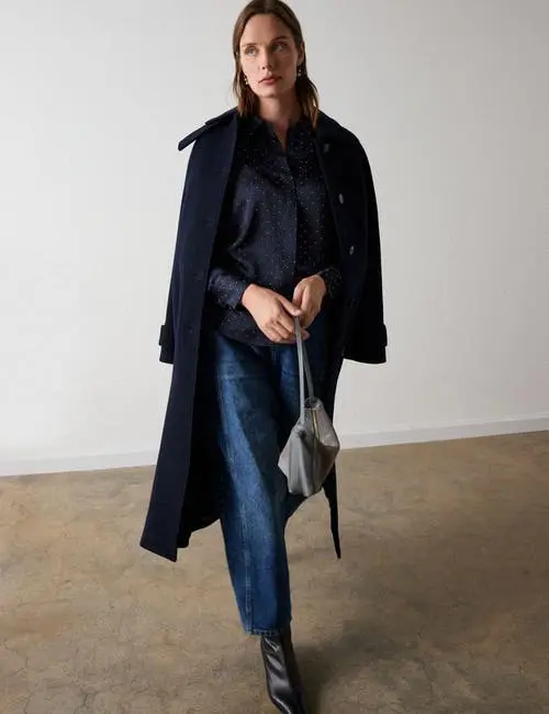 Whistles Hot Fix Hammered Studded Satin Shirt