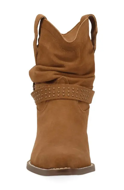 DINGO Scrunchy Leather Bootie - Brown