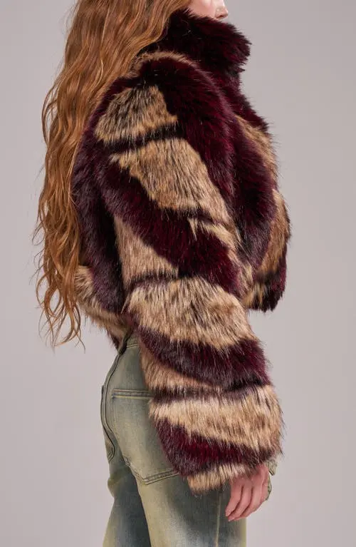 AZALEA WANG Padme Faux Fur Jacket