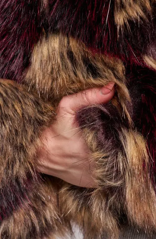 AZALEA WANG Padme Faux Fur Jacket