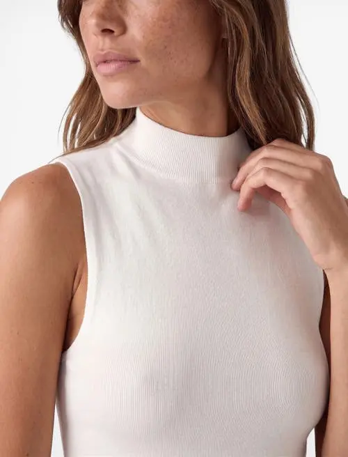 Koton Sleeveless Knit Tank Top - Ecru
