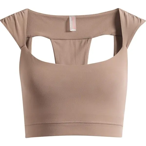 Free People Never Better Cap Sleeve Sports Bra - Sandstorm