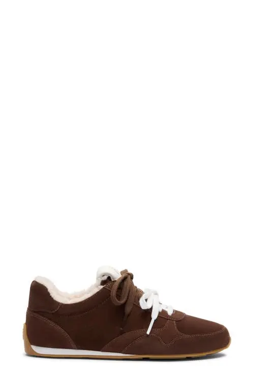 STUART WEITZMAN Bond Sport Leather Sneaker With Genuine Shearling Trim