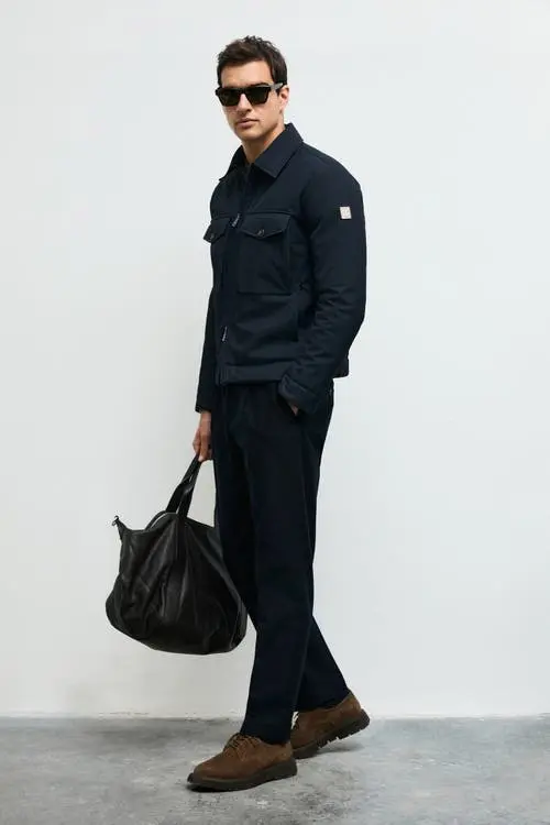 LUFIAN Cropped Goose Down Jacket
