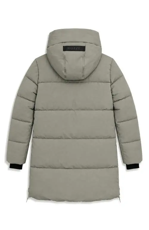 NOIZE Caithlyn Water Resistant Hooded Puffer Parka - Sage