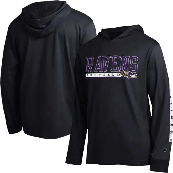 Champion Baltimore Ravens All Star Hooded T-shirt - Black