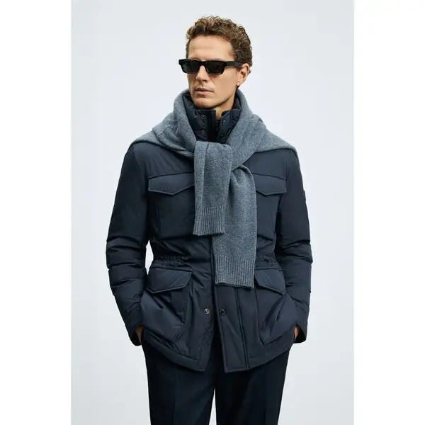 LUFIAN Goose Down Field Jacket - Navy