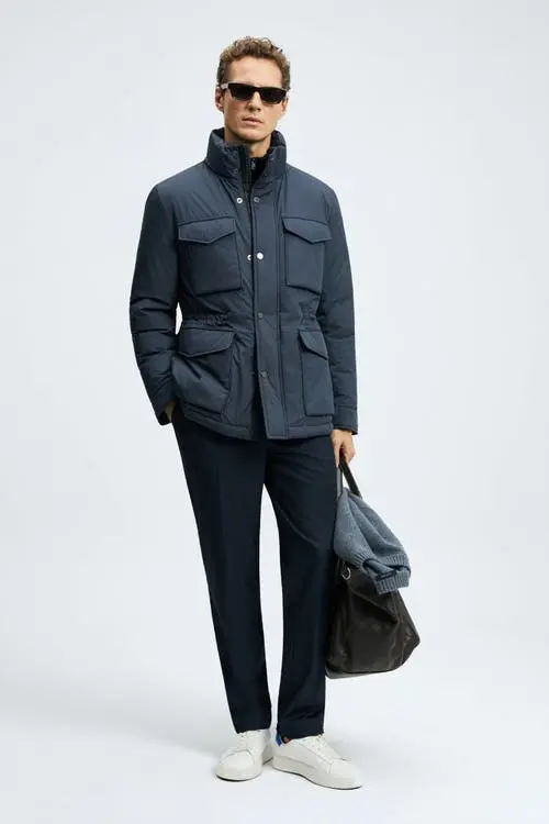 LUFIAN Goose Down Field Jacket - Navy