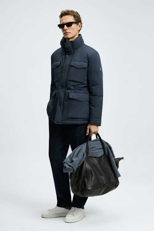 LUFIAN Goose Down Field Jacket - Navy